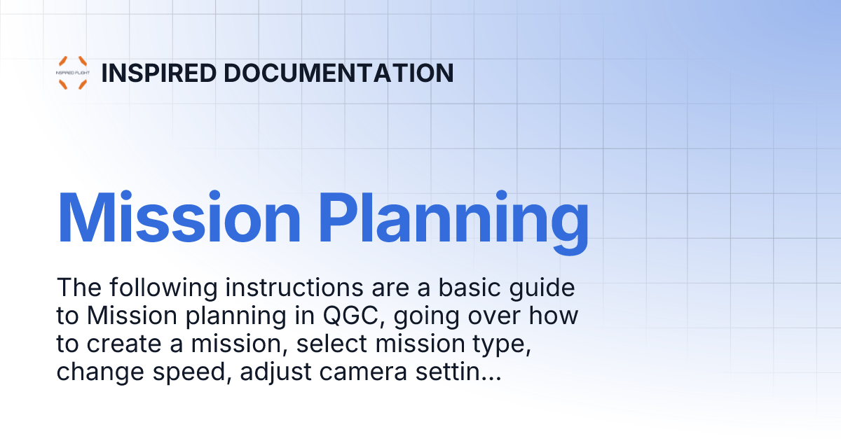Mission Planning | INSPIRED DOCUMENTATION
