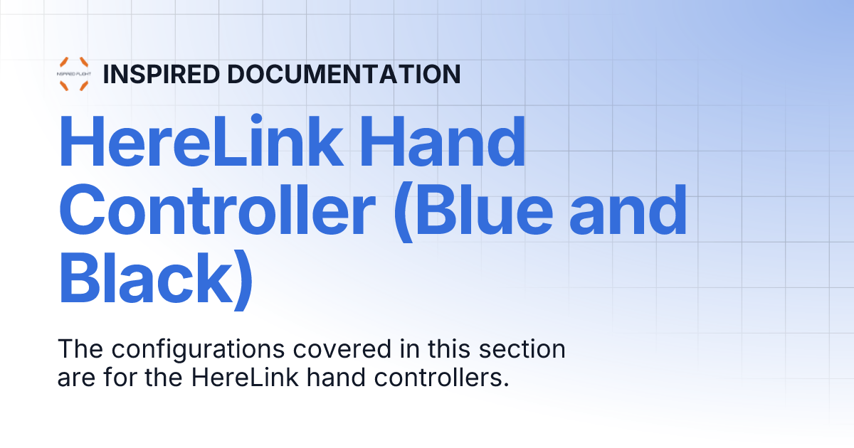 HereLink Hand Controller (Blue and Black) | INSPIRED DOCUMENTATION