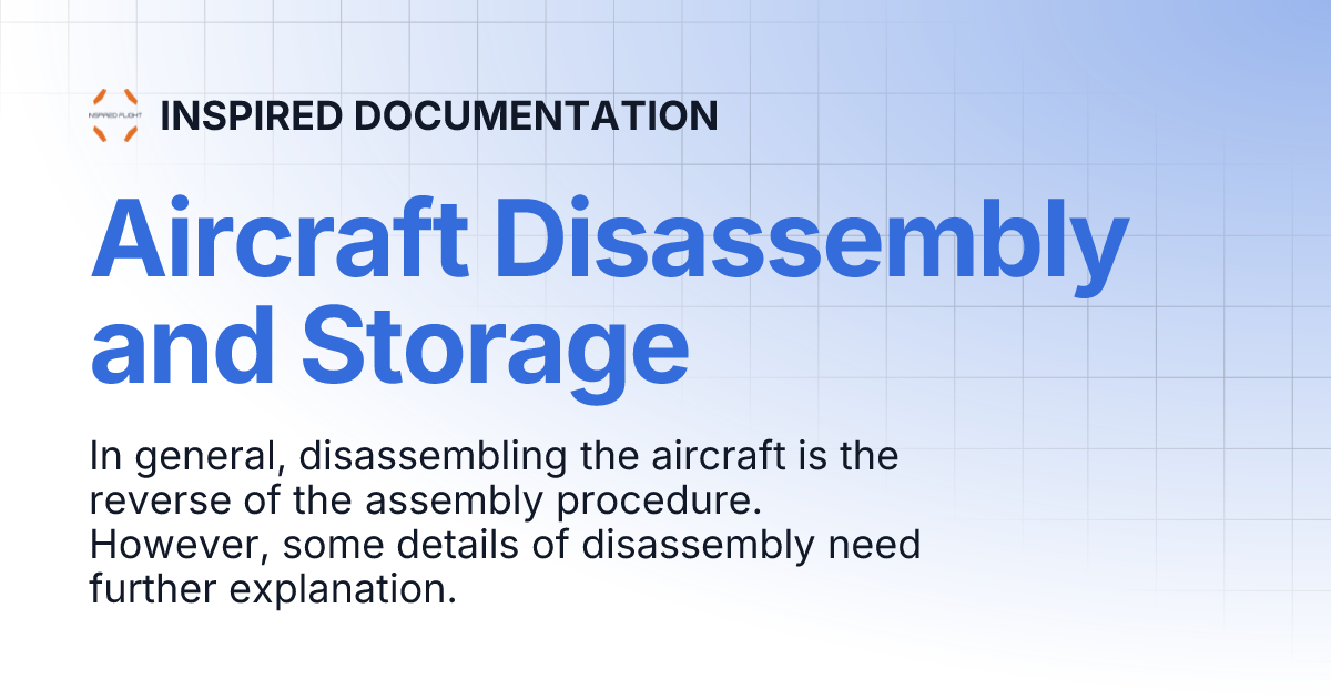 Aircraft Disassembly and Storage | INSPIRED DOCUMENTATION