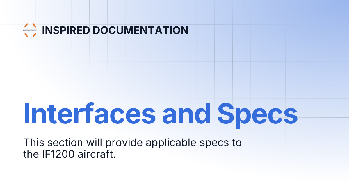 Interfaces and Specs | INSPIRED DOCUMENTATION